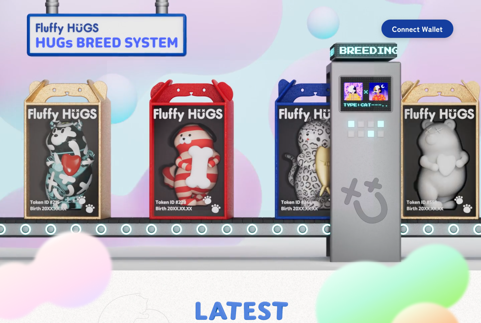 このサイトはどの制作会社が作った？NFT「Fluffy HUGs」HUGs BREED特設サイト | URAGAWA掲載情報